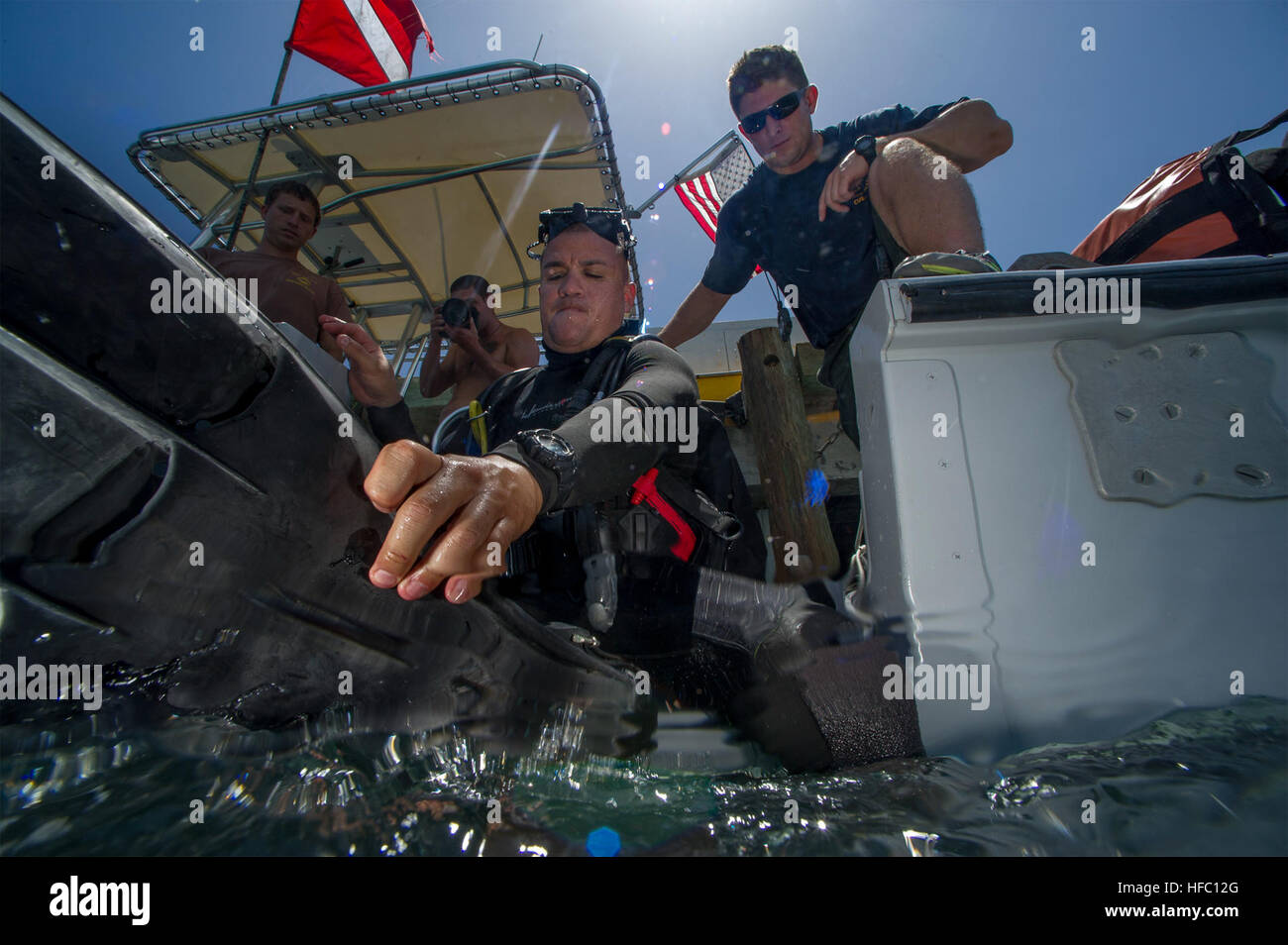 Hospital Corpsman 1st Class Orlando Ortiz, assigned to Naval Station ...