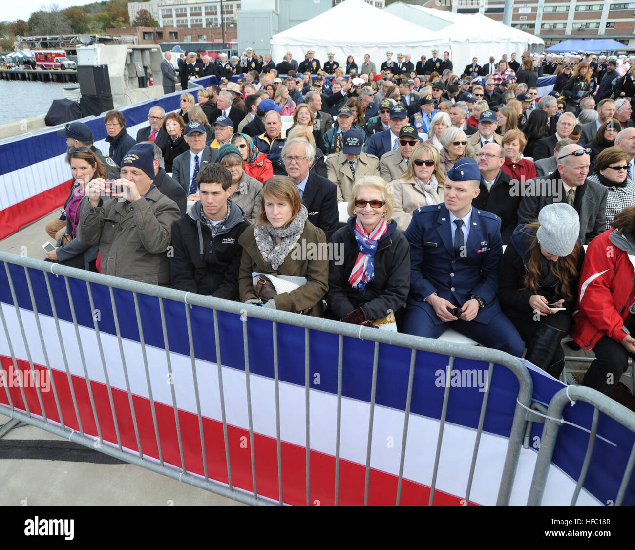Guests attend the commissioning ceremony of USS Illinois (SSN 786) at ...