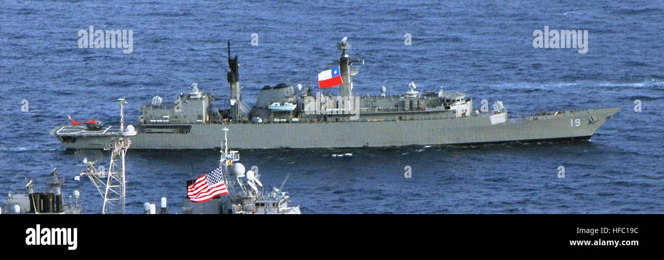 Guided Missile Frigate Almirante Williams F19 Stock Photo - Alamy