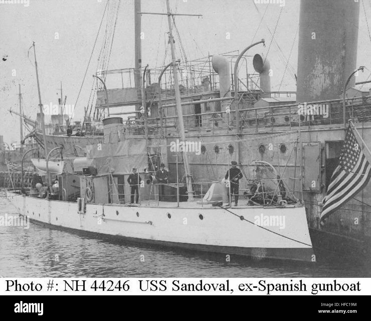 The gunboat Sandoval is a small naval vessel designed for coastal ...