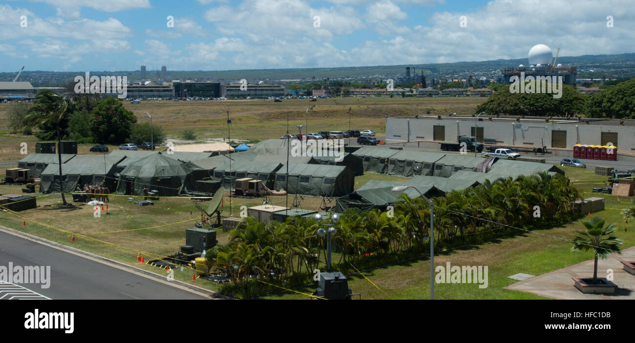 The tactical operations center set up begins for the humanitarian ...