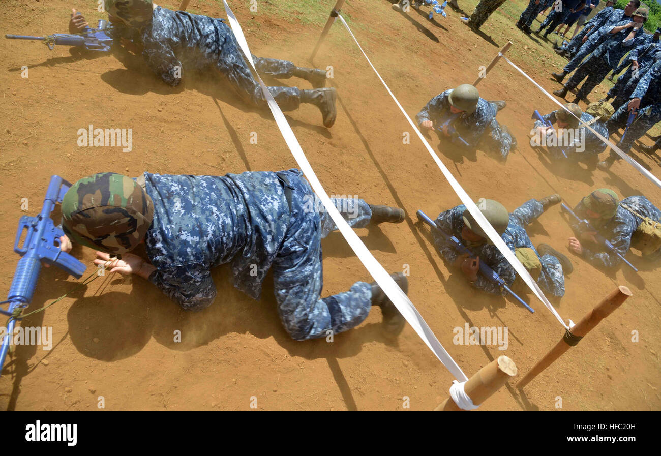 Chief Petty Officer (CPO) selects low crawl during the CPO Select Fleet ...
