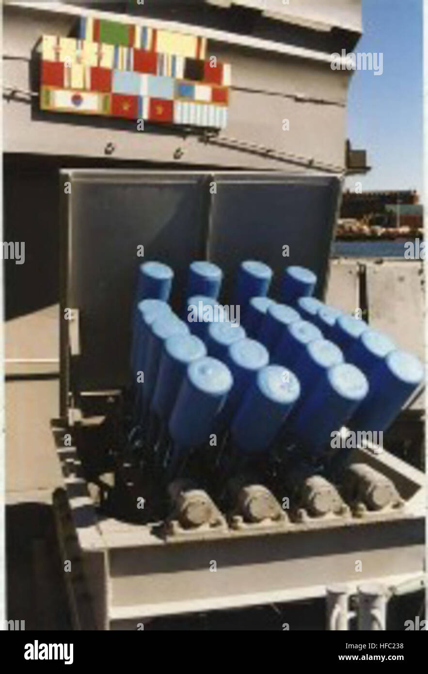 A Hedgehog anti-submarine launcher is a naval weapon system used to ...
