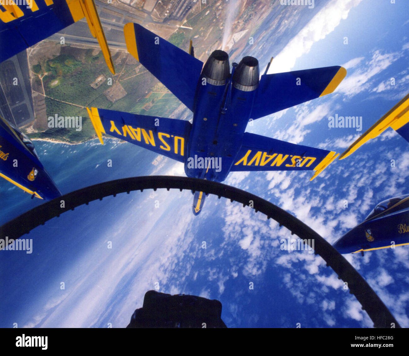 The U.S. Navy Flight Demonstration Team, Blue Angels, flies F/A-18 ...