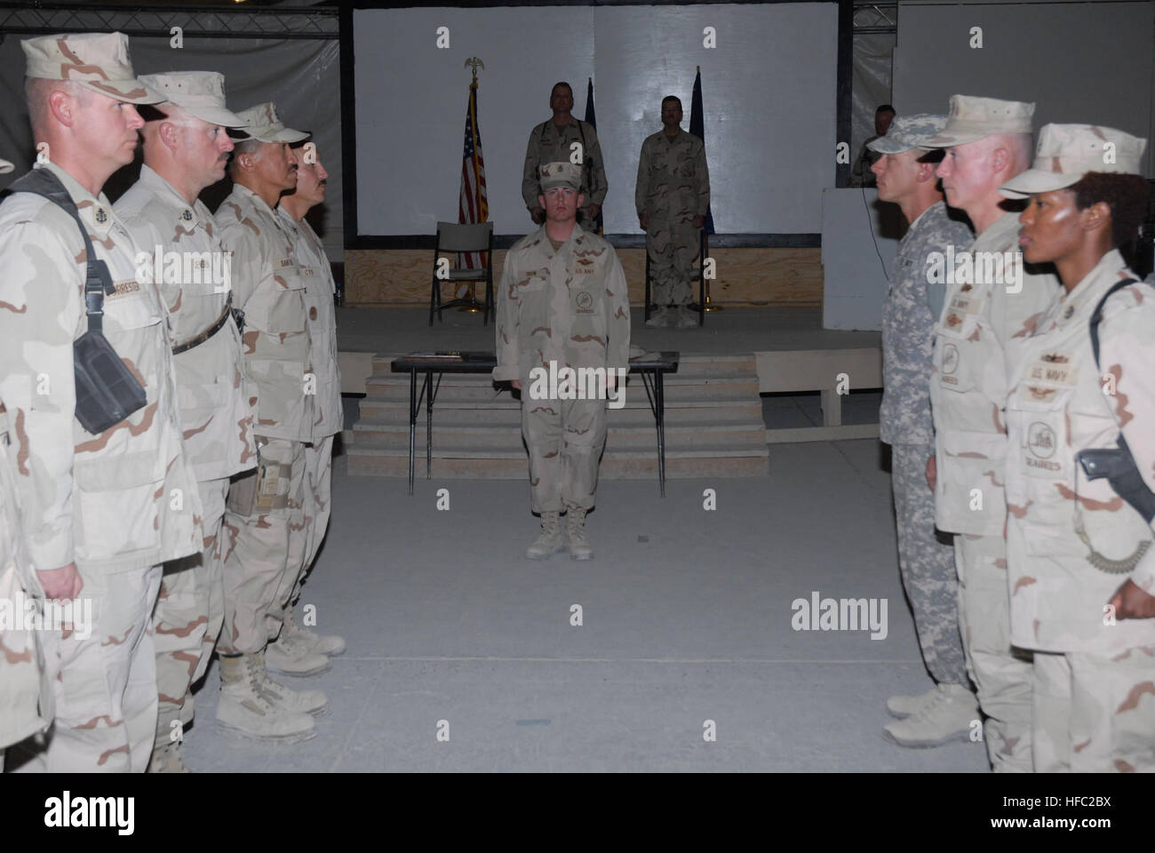 Newly frocked Chief Petty Officer Alan Grow of Bogalusa, La., assigned ...