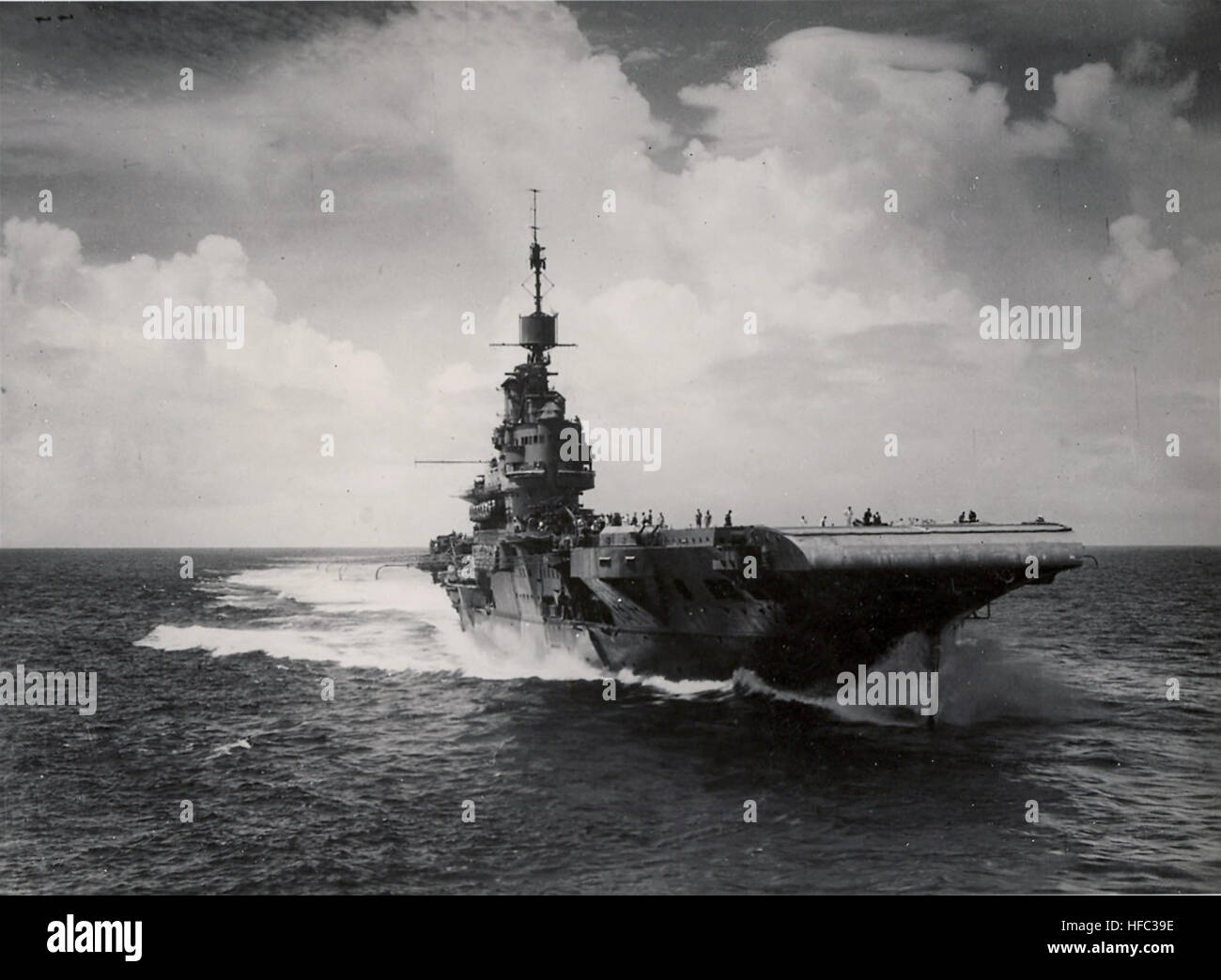 HMS Illustrious bow 1944 Stock Photo - Alamy