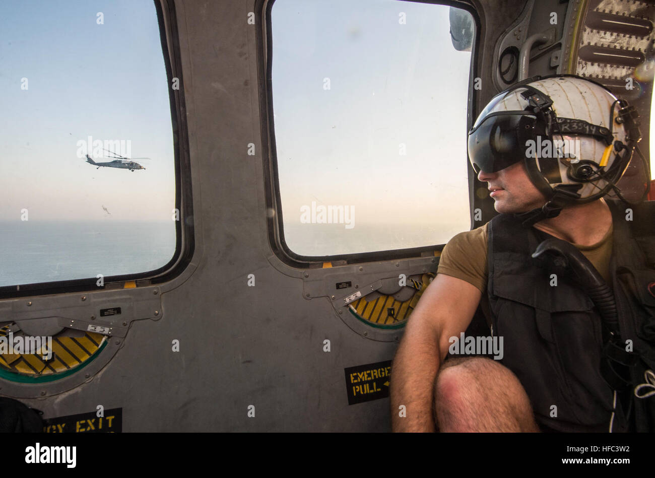 ARABIAN GULF (Aug. 15, 2015) – Naval Aircrewman (Helicopter) 2nd Class ...