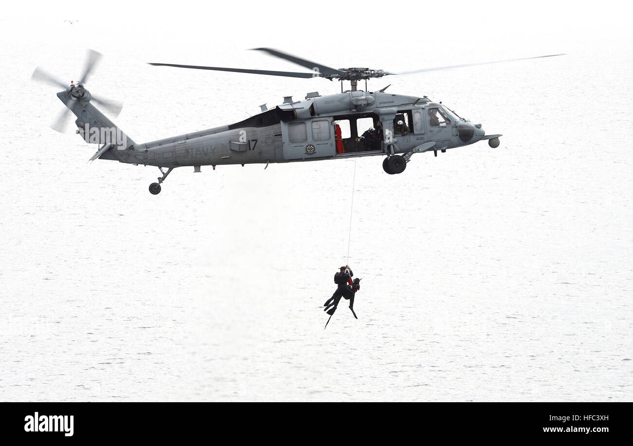 Search and rescue (SAR) swimmers, assigned to Heliopter Sea Combat ...