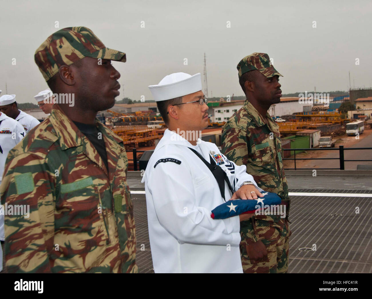 Petty Officer 1st Class Marc Vue, logistics specialist, prepares to ...