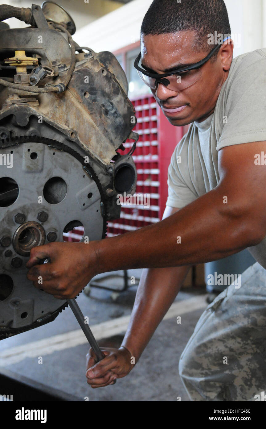 GUANTANAMO BAY, Cuba –Army Spc. Yusef Abdul, a wheeled vehicle mechanic ...
