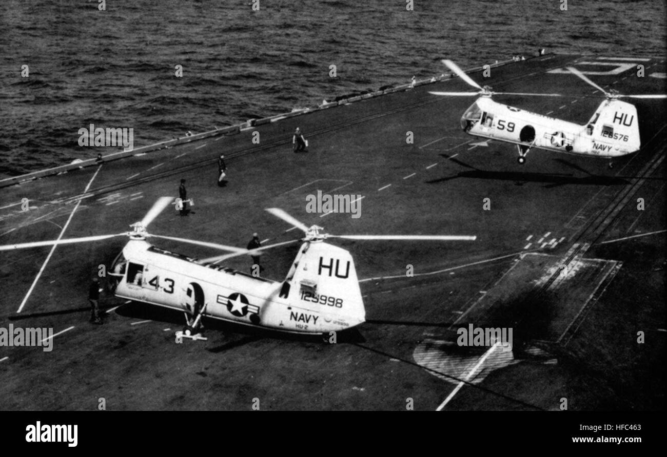 HUP-2s from HU-2 on USS Forrestal (CVA-59) c1958 Stock Photo - Alamy