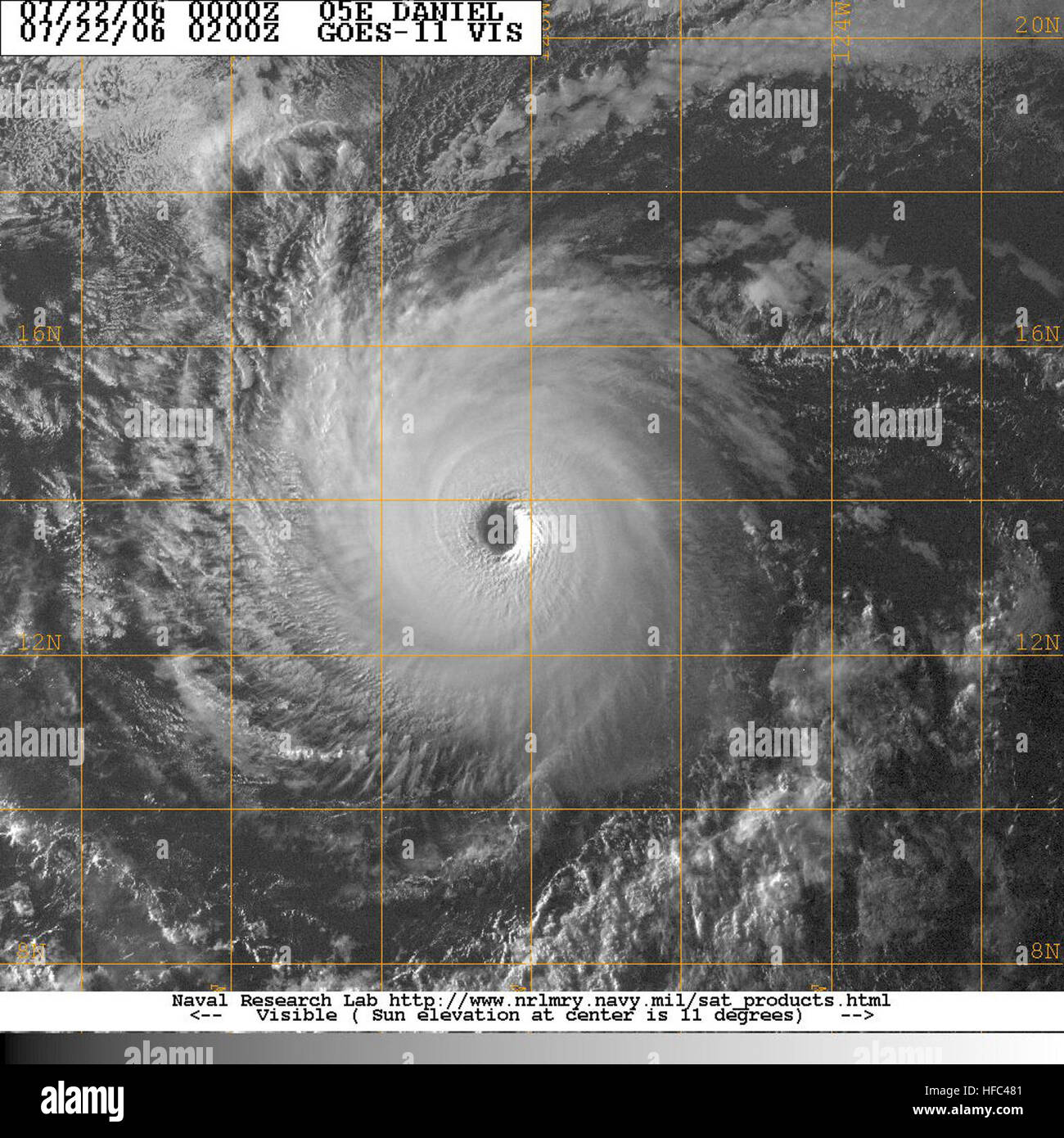 Hurricane Daniel peak Stock Photo - Alamy
