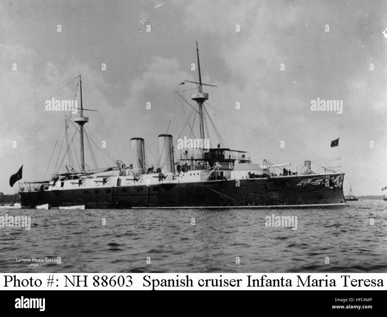 Infanta Maria Teresa Spanish cruiser 1895 Stock Photo - Alamy