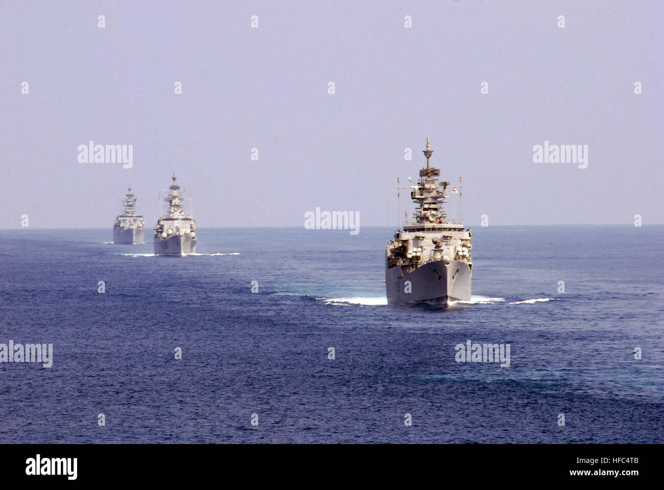 081020-N-1635S-007 INDIAN OCEAN (Oct. 20, 2008) Three Indian Navy ...