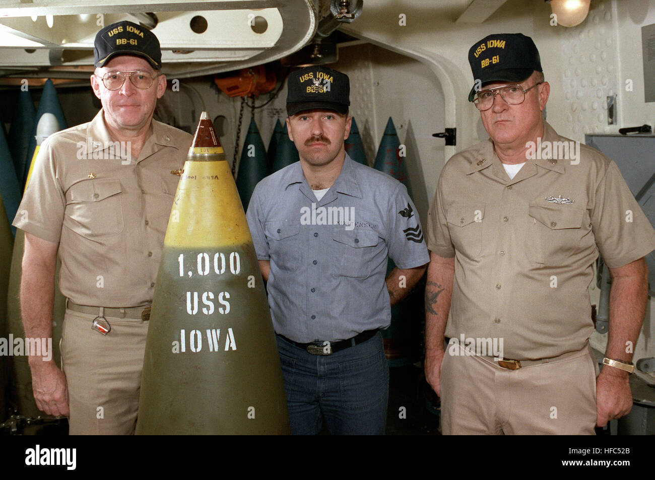 Captain Larry Seaquist, commanding officer of the battleship USS IOWA ...
