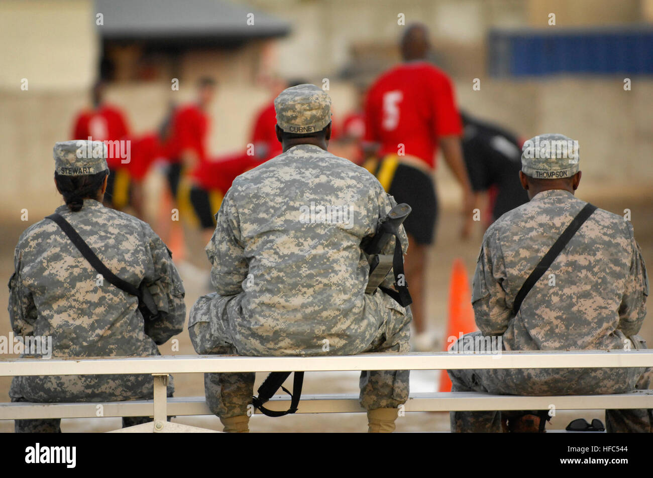 U.S. Soldiers enjoy a flag football game on Forward Operating Base ...