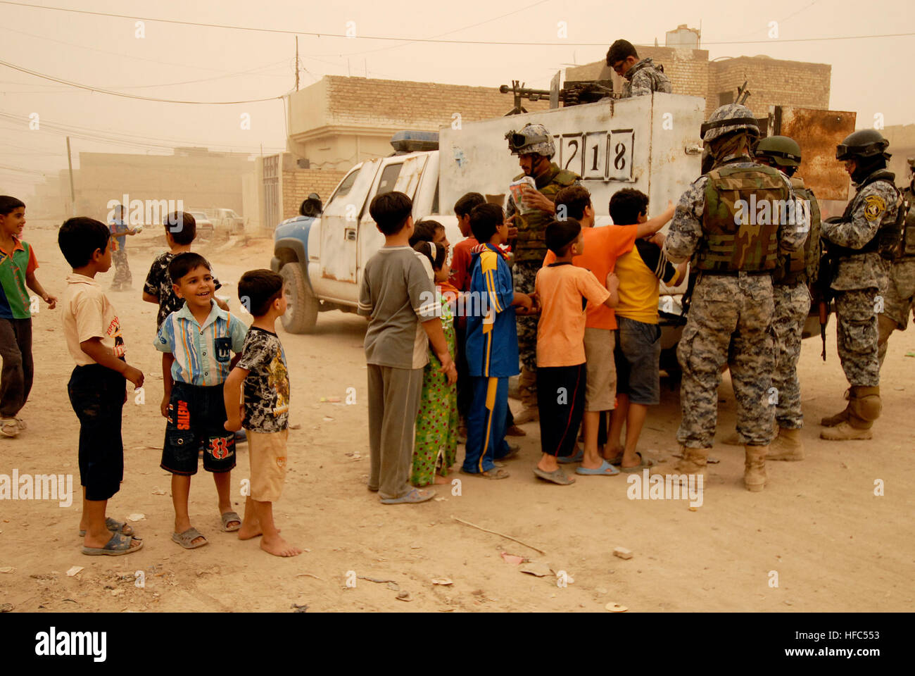 U.S. Soldiers with 2nd Platoon, Bravo Company, Bandit 4-64 Armor, 3rd ...