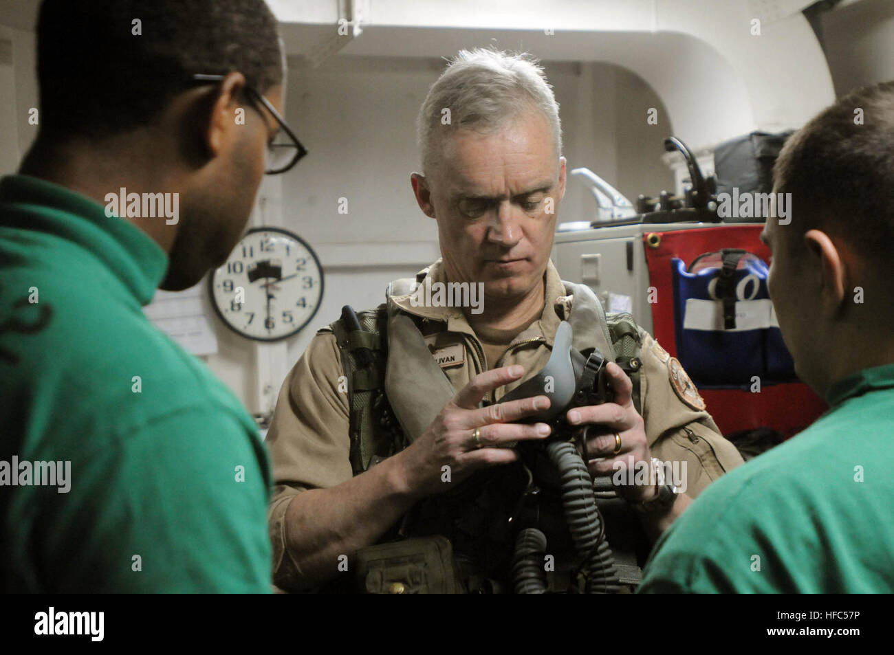 Maj. Gen C.S. Sullivan, Director, Air Coordination Element, dons his ...