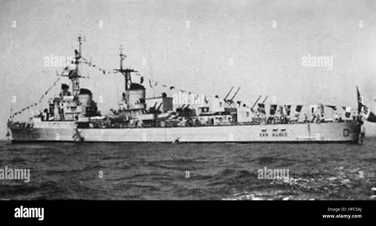 Italian destroyer leader San Marco (D563) 1959 Stock Photo - Alamy