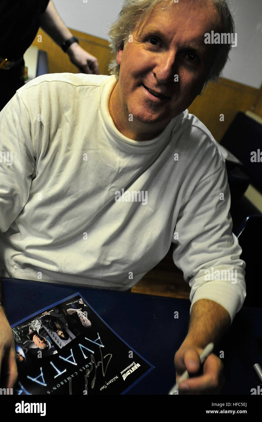 James Cameron, director of the film ?Avatar,? signs autographs for fans ...