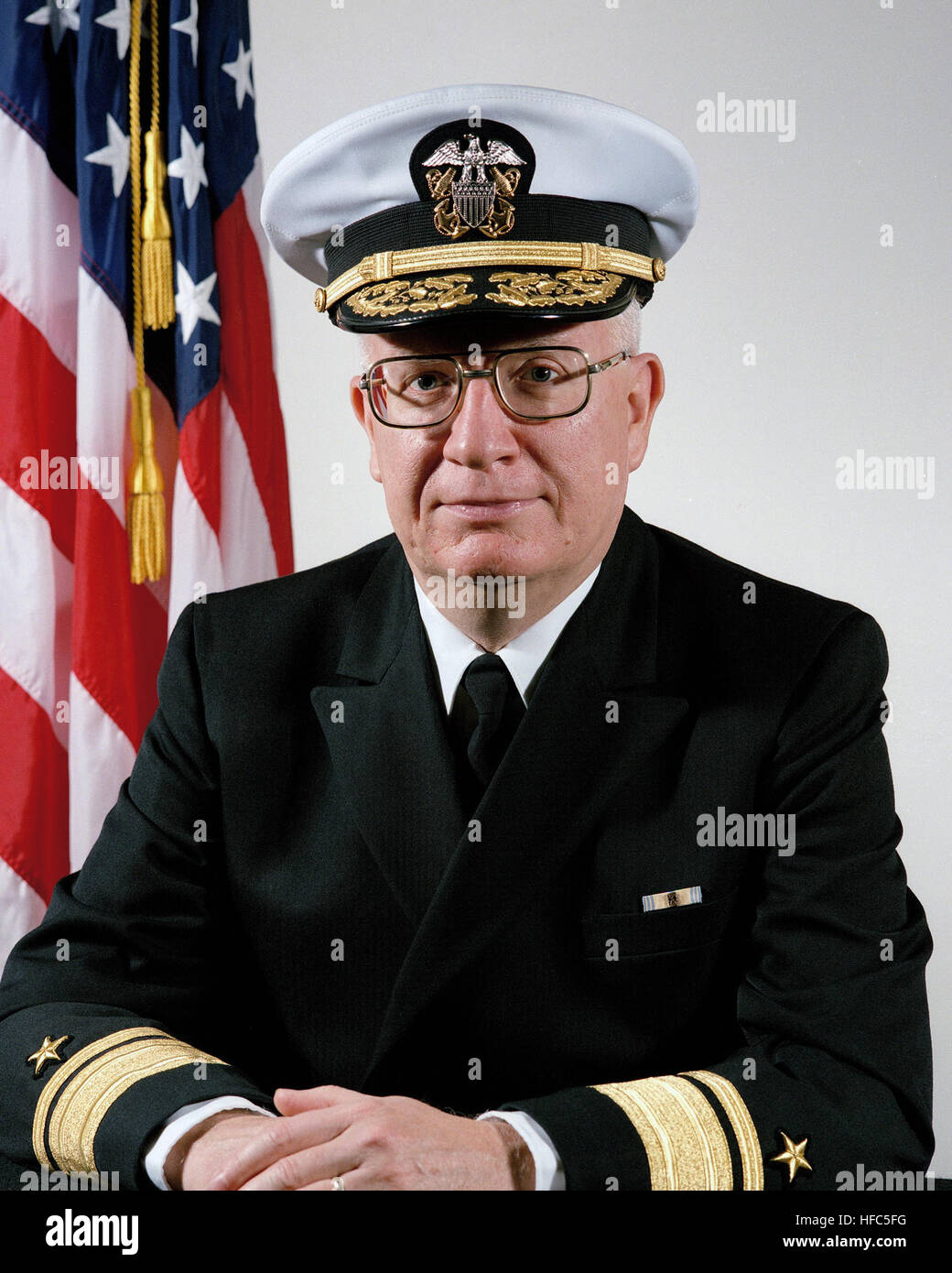 Portrait: US Navy (USN) Rear Admiral (RADM) (upper half) James E ...
