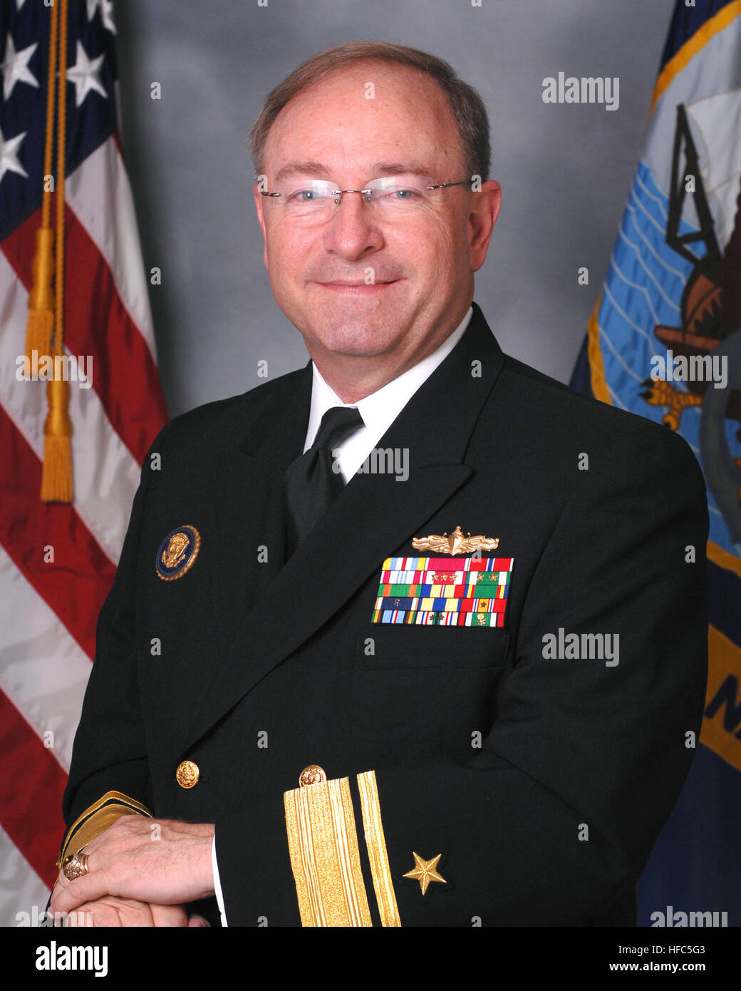 James P. Wisecup, United States Navy Rear Admiral official photo Stock ...