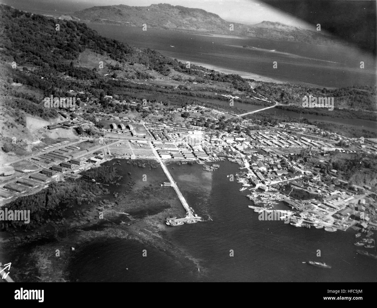 Japanese base at Dublon Island Truk in February 1944 Stock Photo - Alamy