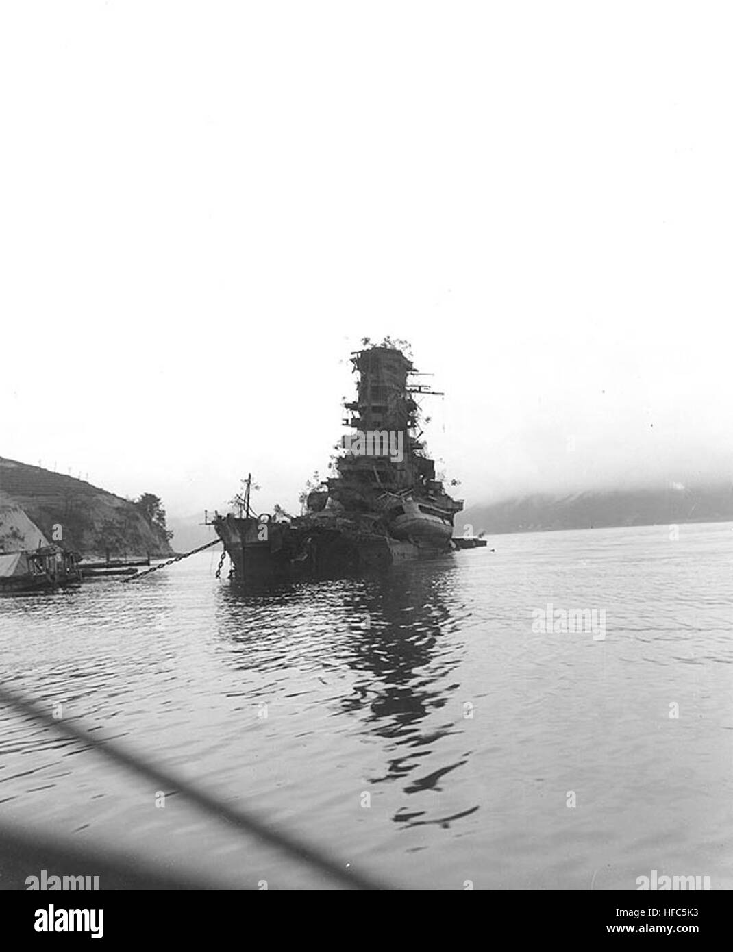Japanese battleship Haruna sunk Stock Photo - Alamy