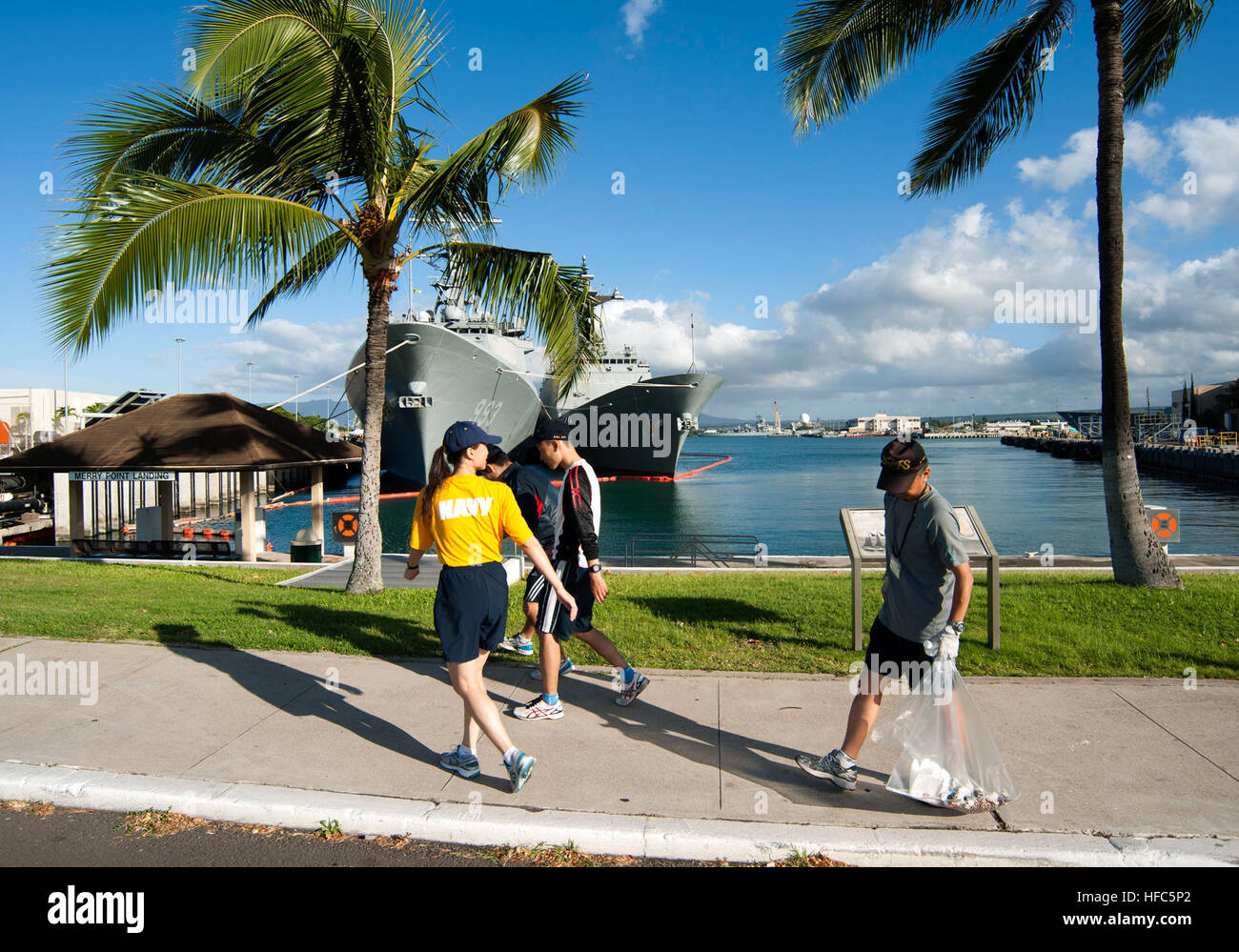 Sailors, stationed aboard the Japan Maritime Self-Defense Force (JMSDF ...