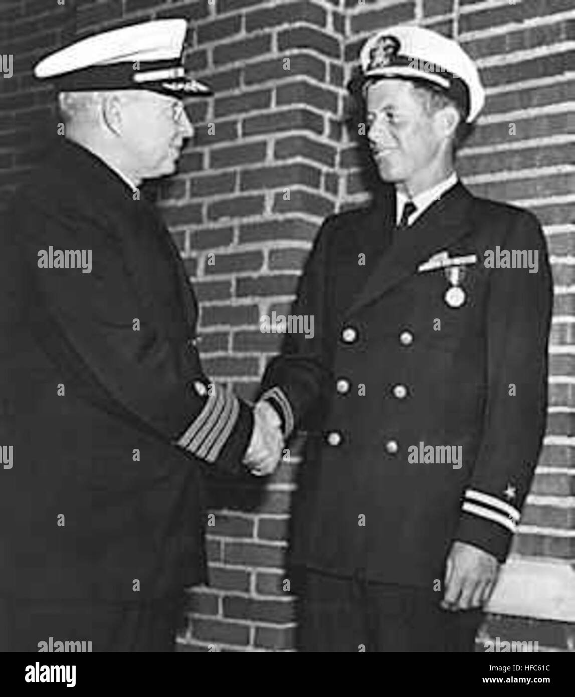 JFK being awarded the Navy Marine Corps Medal Stock Photo - Alamy