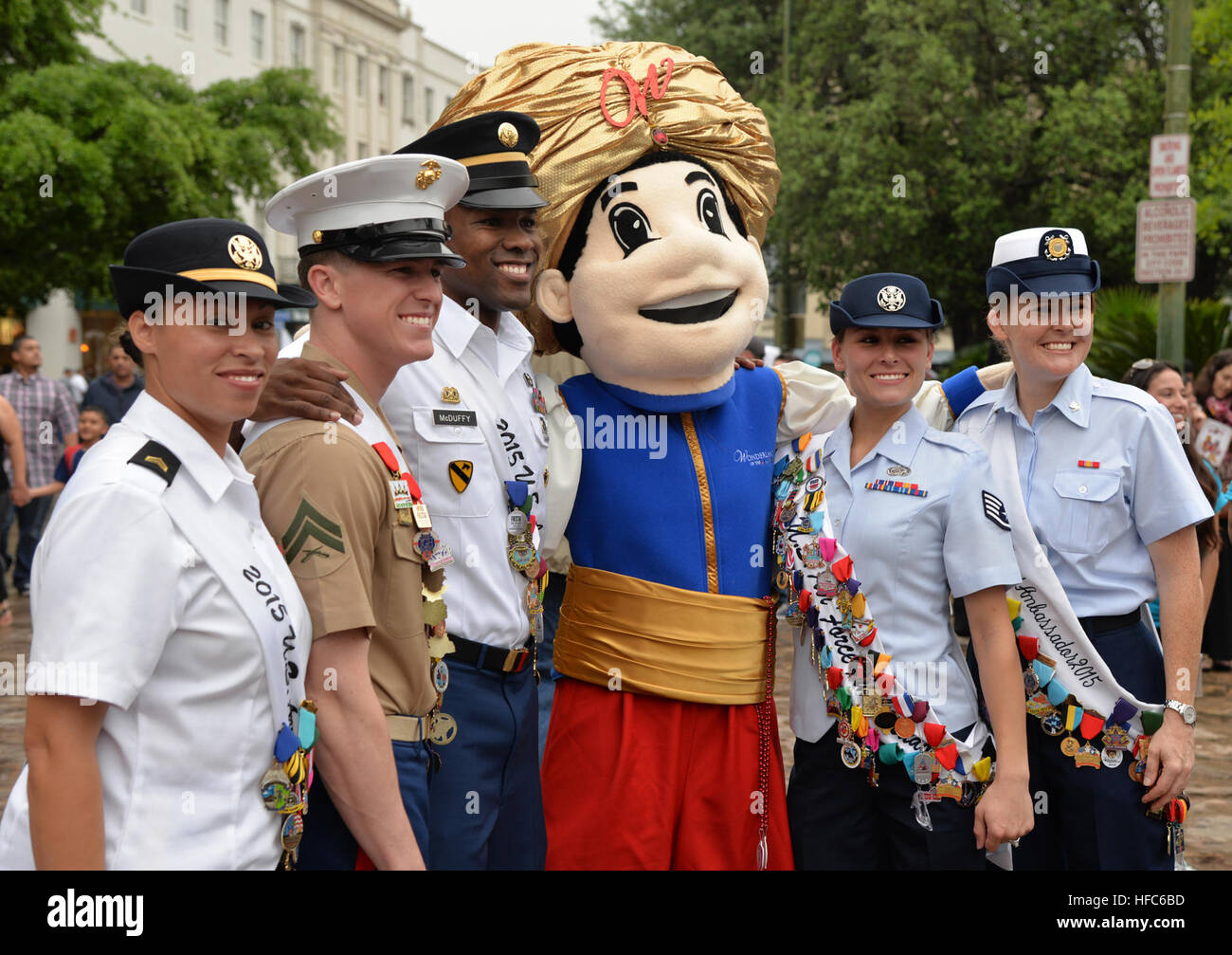 Joint Base San Antonio military ambassadors participate in a flash mob ...