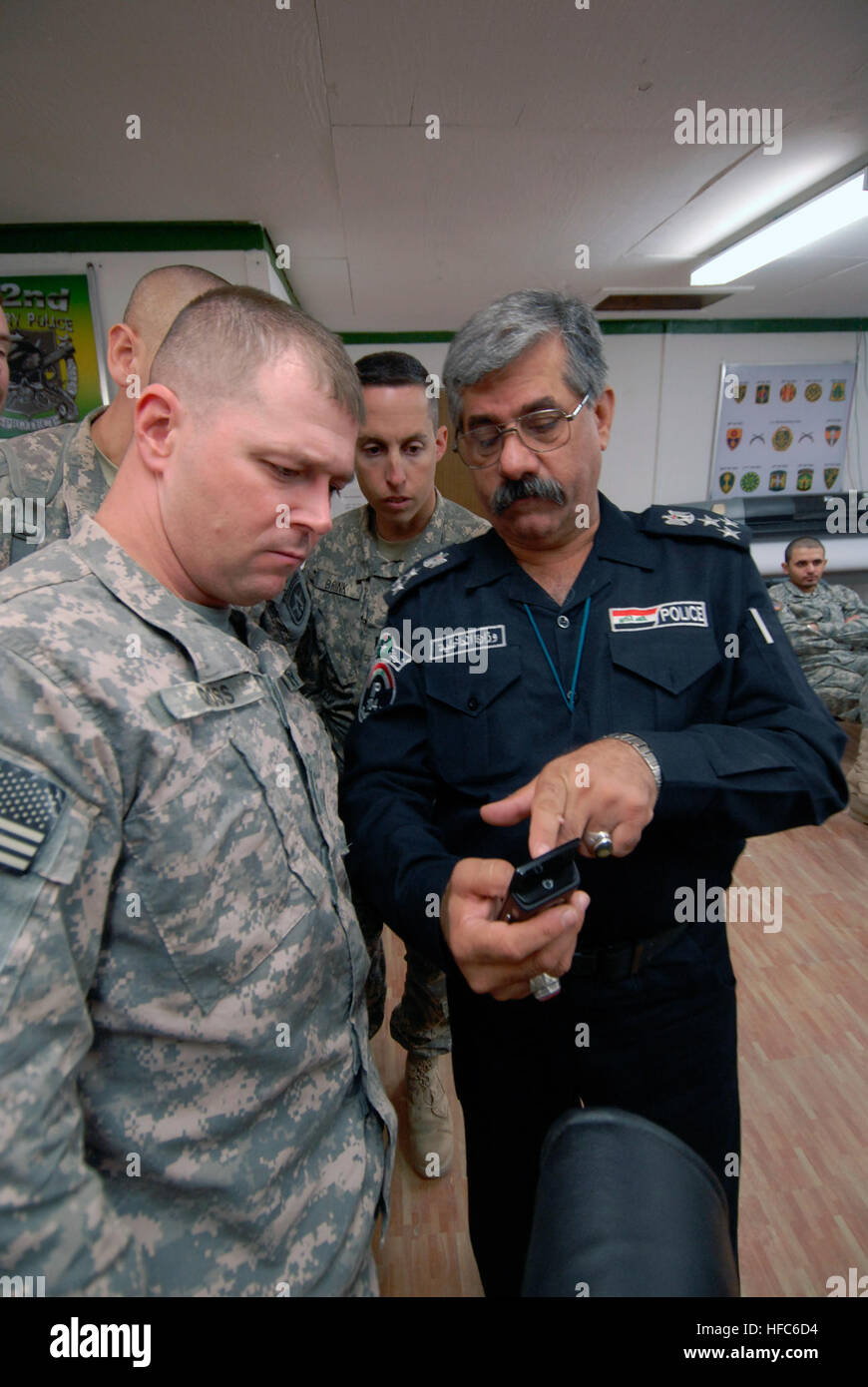 Brig. Gen. Abd Al Wahed Jadao, of the Rusafa Iraqi police, participates ...