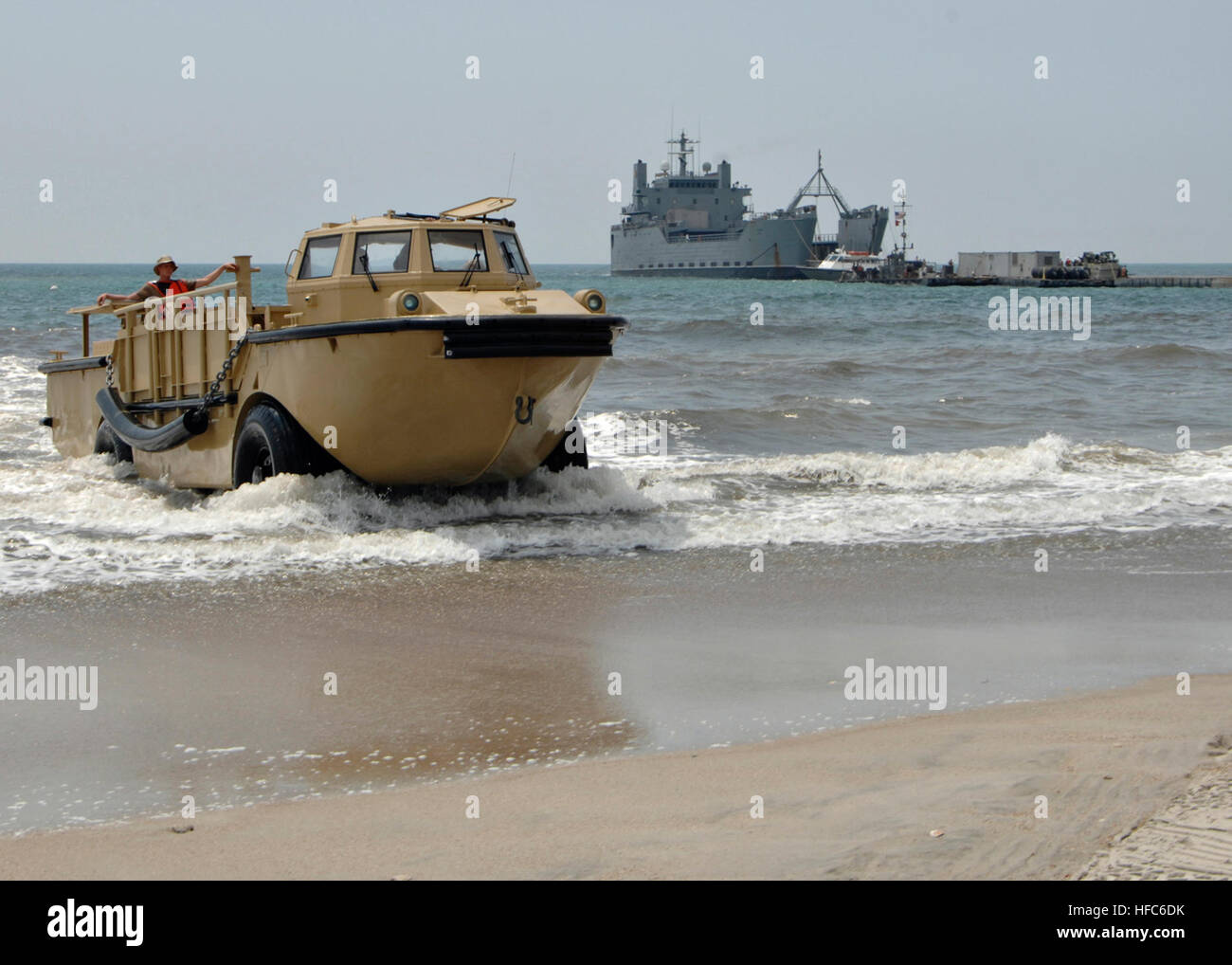A Lighter Amphibious Resupply Cargo vehicle from Beach Master Unit 2 ...