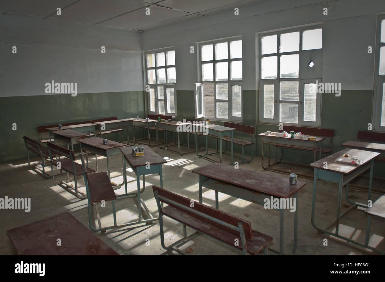 An empty classroom in Ghazni province. Joint Patrol in Ghazni Province ...