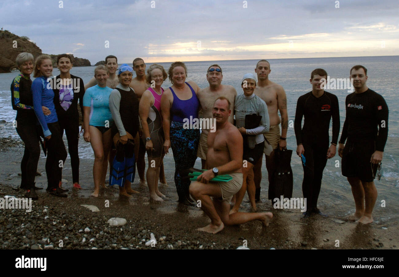 GUANTANAMO BAY, Cuba – Members of a swimming club from U.S. Naval ...