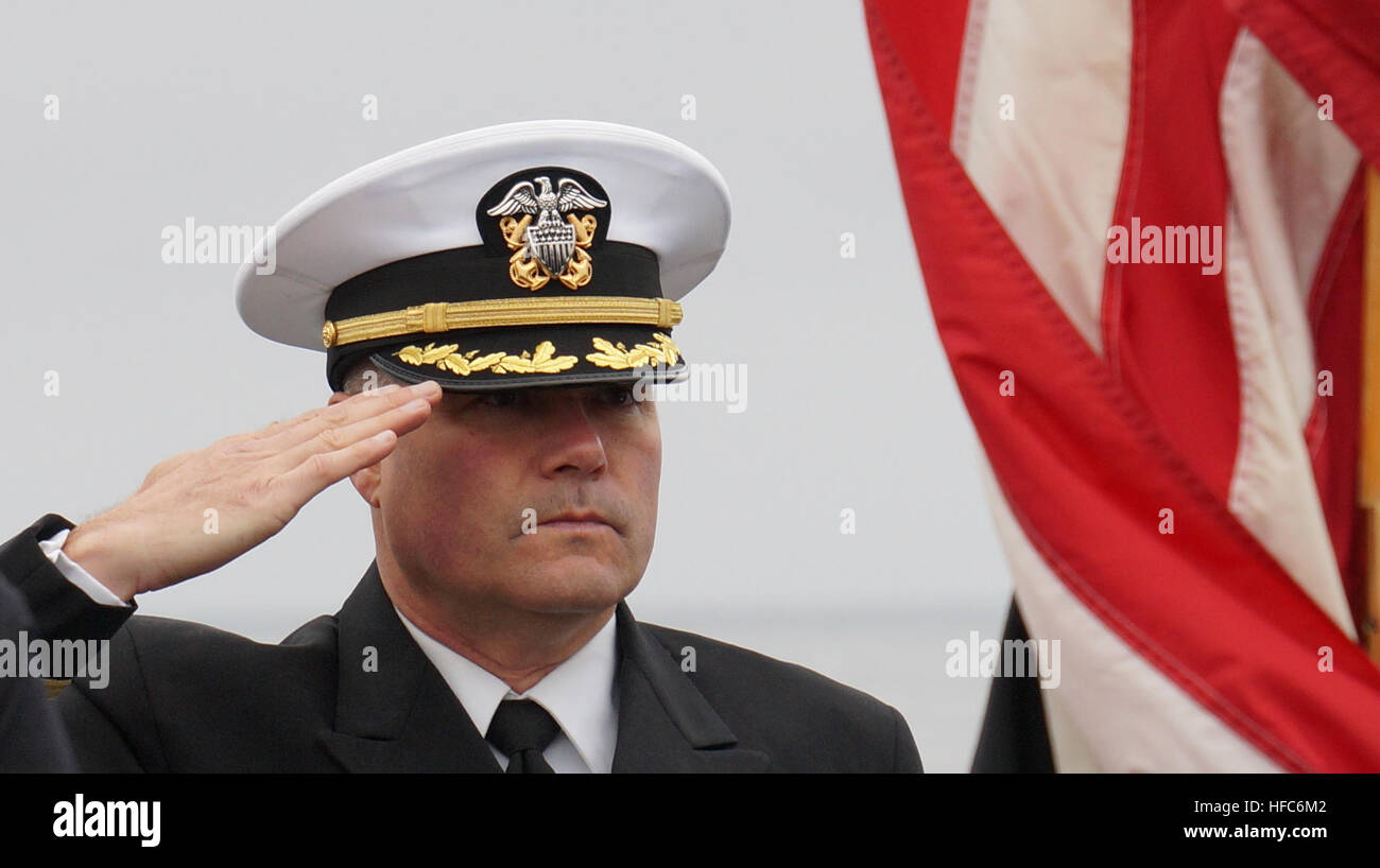 U.S. Navy Cmdr. Daniel Straub, the commanding officer of the frigate ...