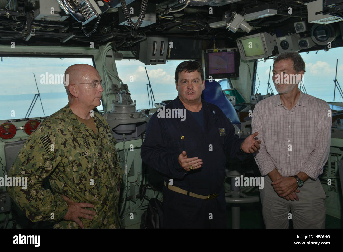 CARIBBEAN SEA (Oct. 15, 2016) – From left to right, Adm. Kurt W. Tidd ...