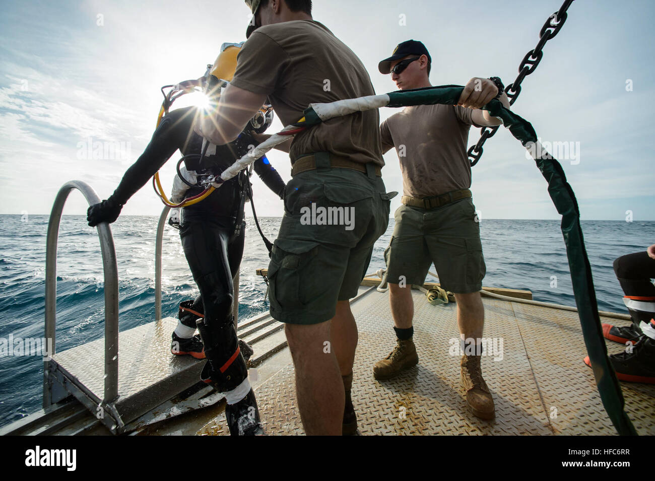 Seabee divers assigned to Underwater Construction Team One (UCT ONE ...