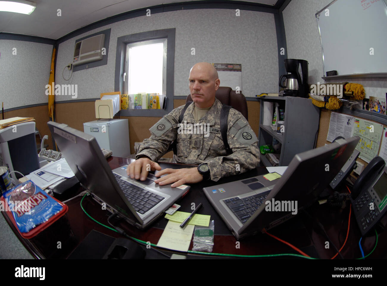 U.S. Army Sgt. Maj. James Allen of 1st Platoon, Comanche Troop, 1st ...
