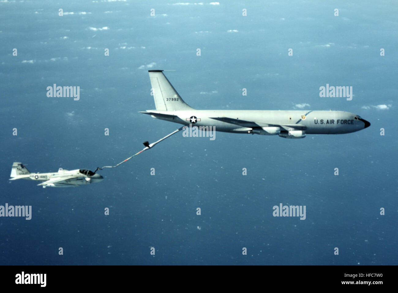 KC-135A refuels VA-52 A-6E c1978 Stock Photo - Alamy