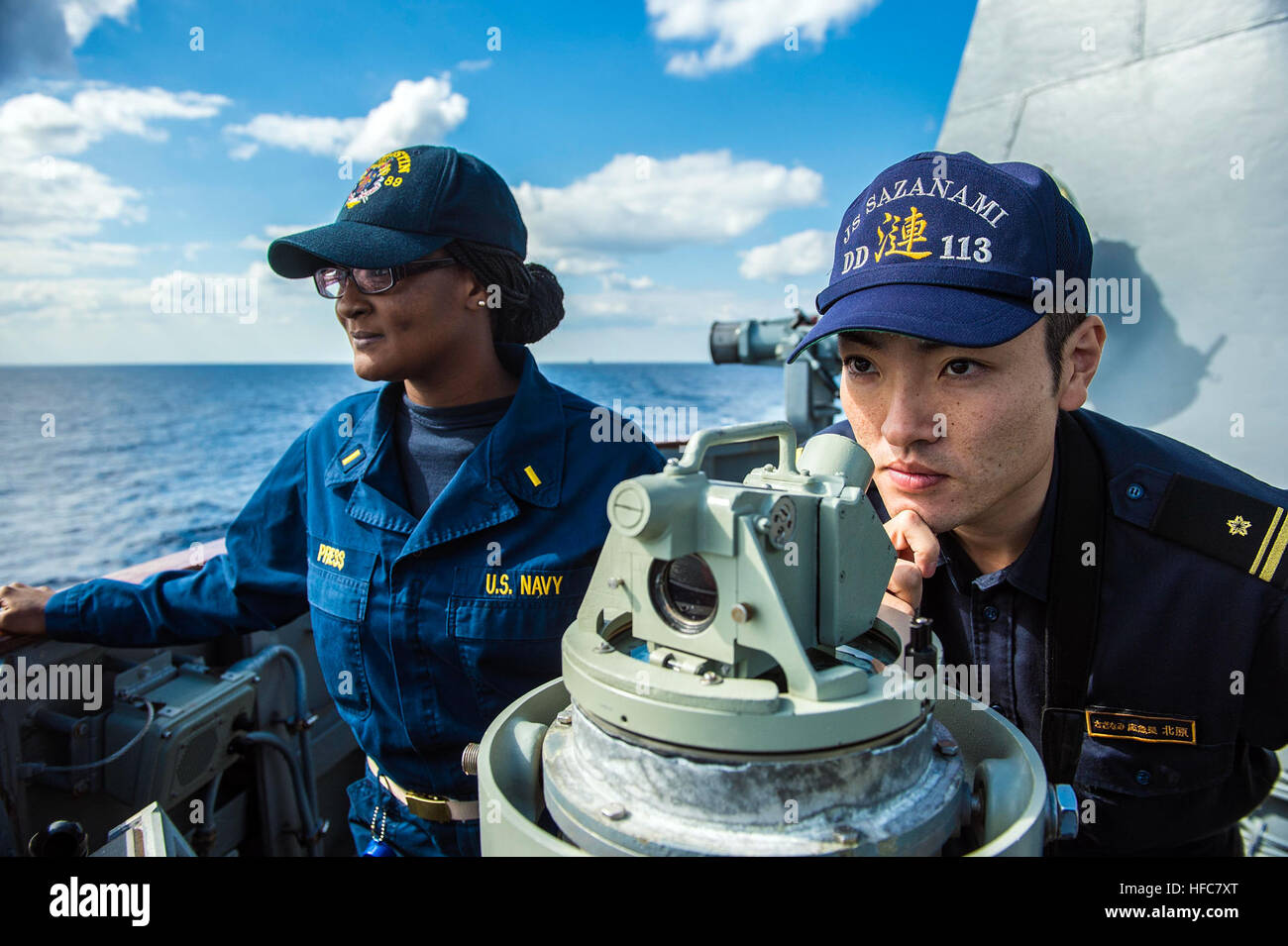 Ensign Briana Press, from Norfolk, V.A., assigned to the Arleigh Burke ...
