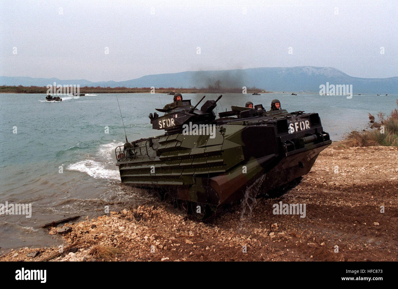 980324-N-8867B-009 One of a long line of U.S. Marine Assault Amphibious ...