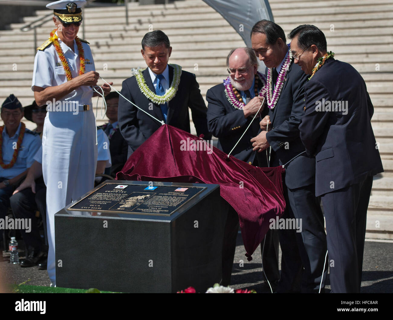 Distinguished guests (left to right) Adm. Samuel J. Locklear III ...