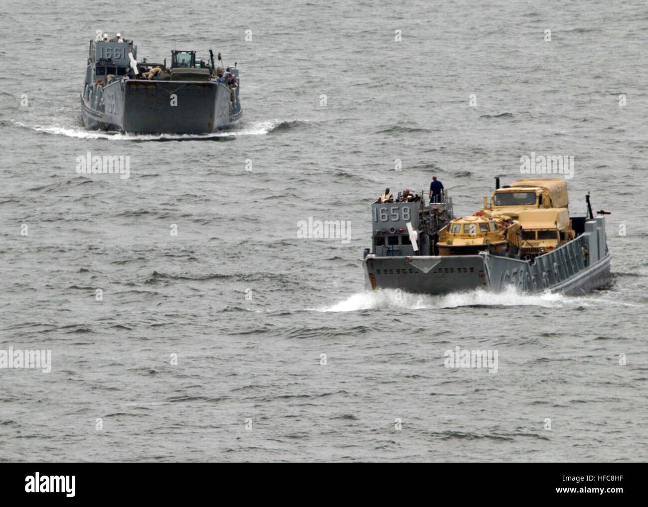 Landing craft from Assault Craft Unit 2, based at Naval Amphibious Base ...