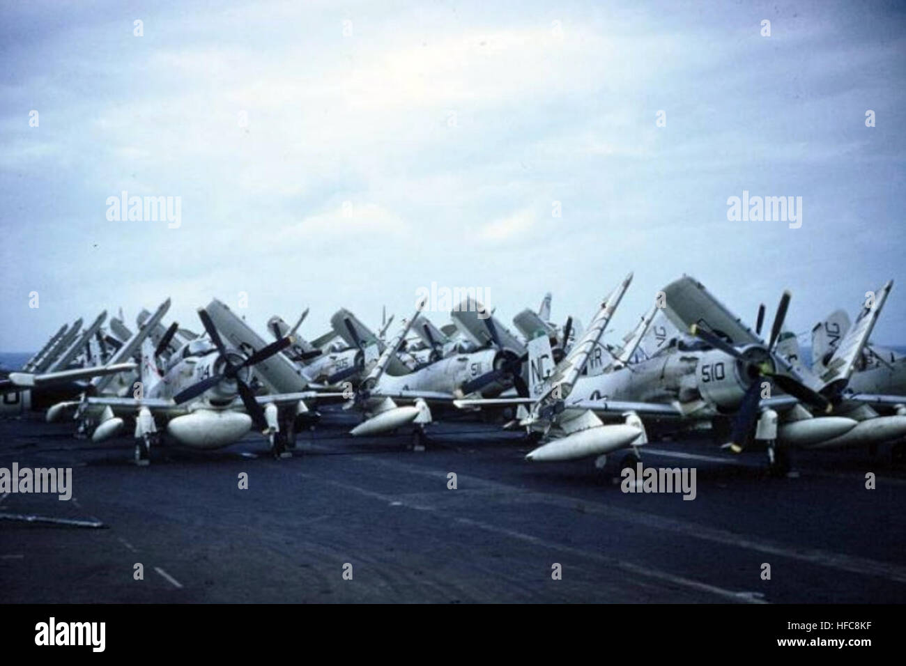 A-1Hs VA-95 on USS Ranger (CVA-61 Stock Photo - Alamy
