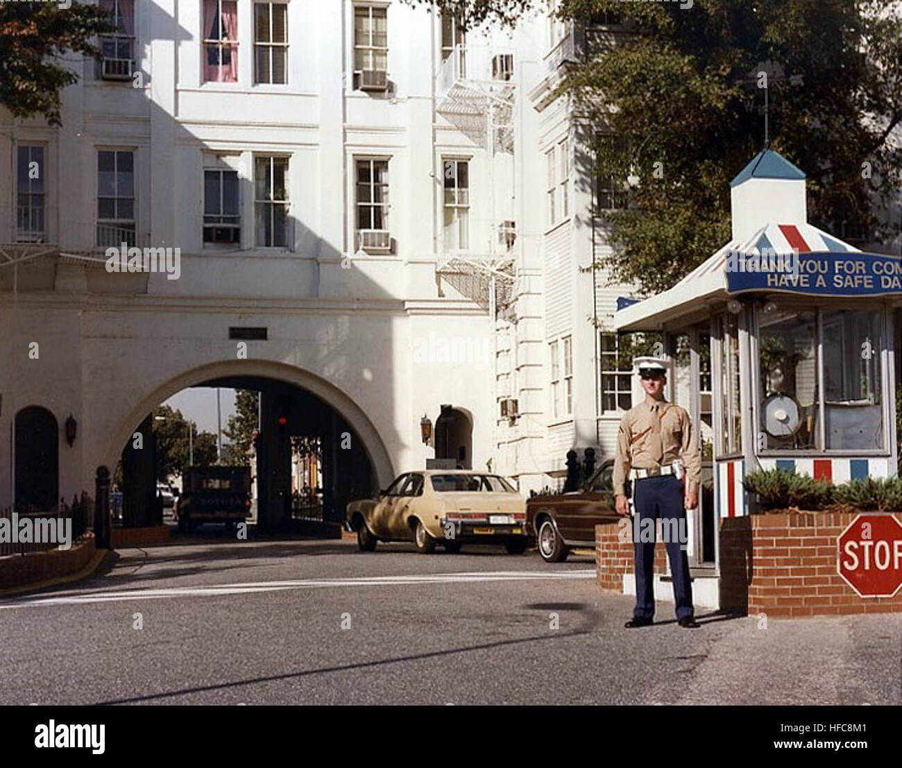 Latrobe Gate - Marine sentry Stock Photo - Alamy