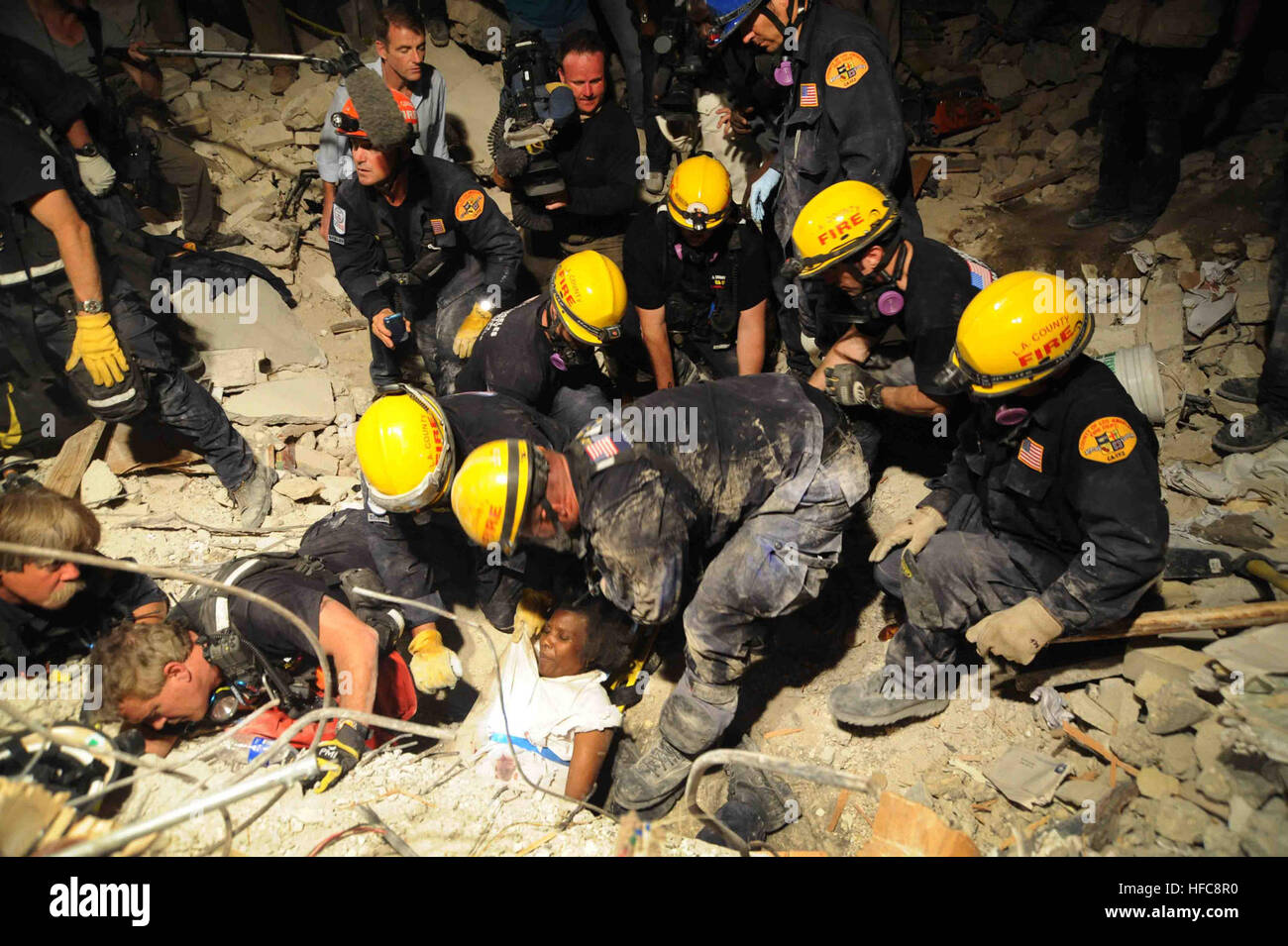 Los angeles county fire department search and rescue team hi-res stock ...