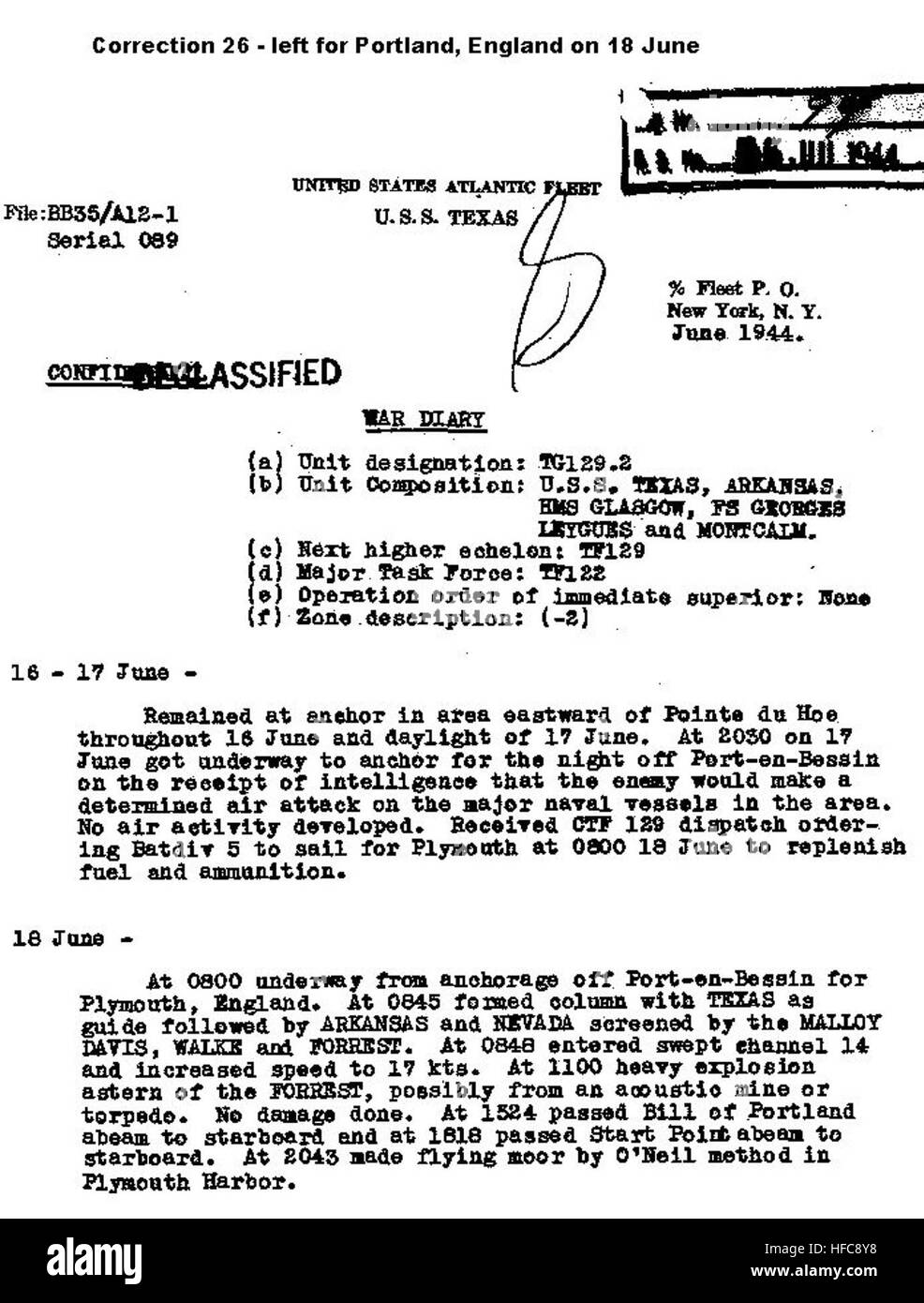 Leave Normandy for England 18 June 1944 Stock Photo - Alamy