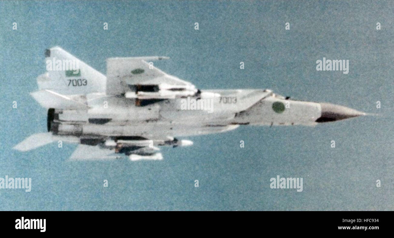 Libyan MiG-25 in flight c1985 Stock Photo - Alamy