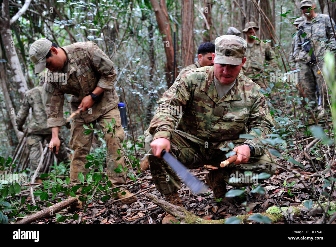 Students at the 25th Infantry Division Lightning Academy's Jungle ...